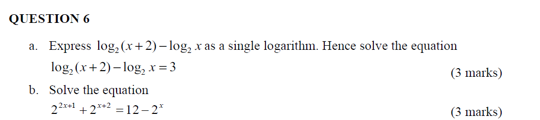 Solved a. Express log2(x+2)−log2x as a single logarithm. | Chegg.com