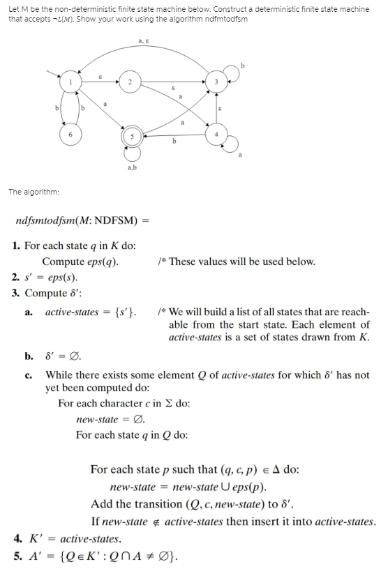 Let M be the non-deterministic finite state machine | Chegg.com