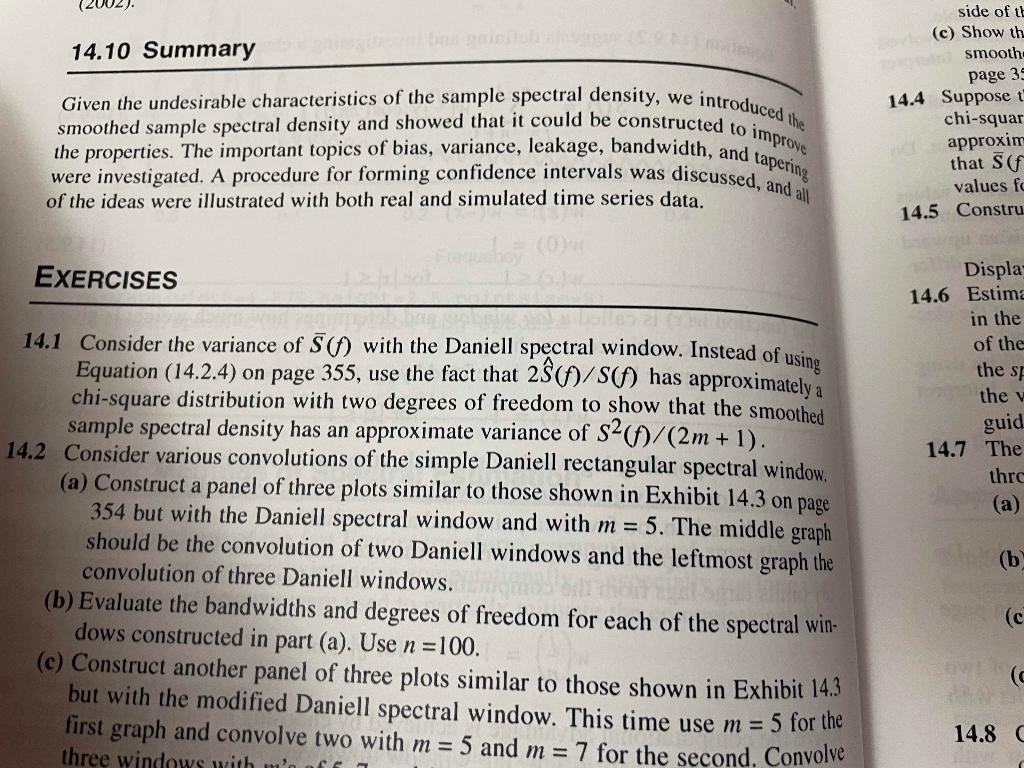 Solved 14.10 Summary Given the undesirable characteristics | Chegg.com