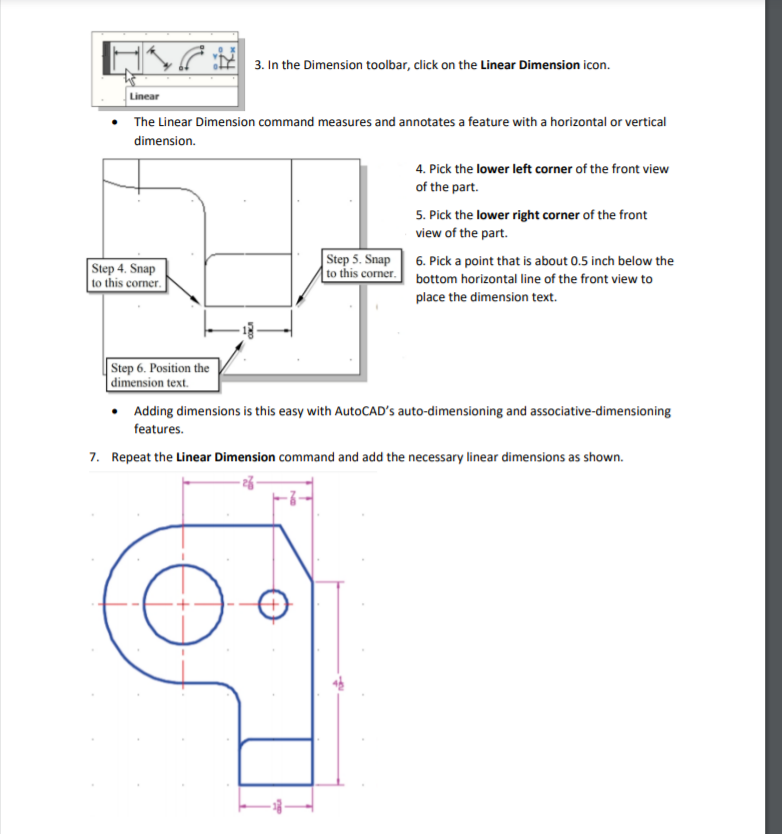 AutoCAD Assignment 5 - Dimensioning (The Bracket | Chegg.com