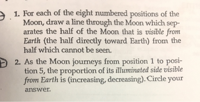 Solved > 1. For each of the eight numbered positions of the | Chegg.com