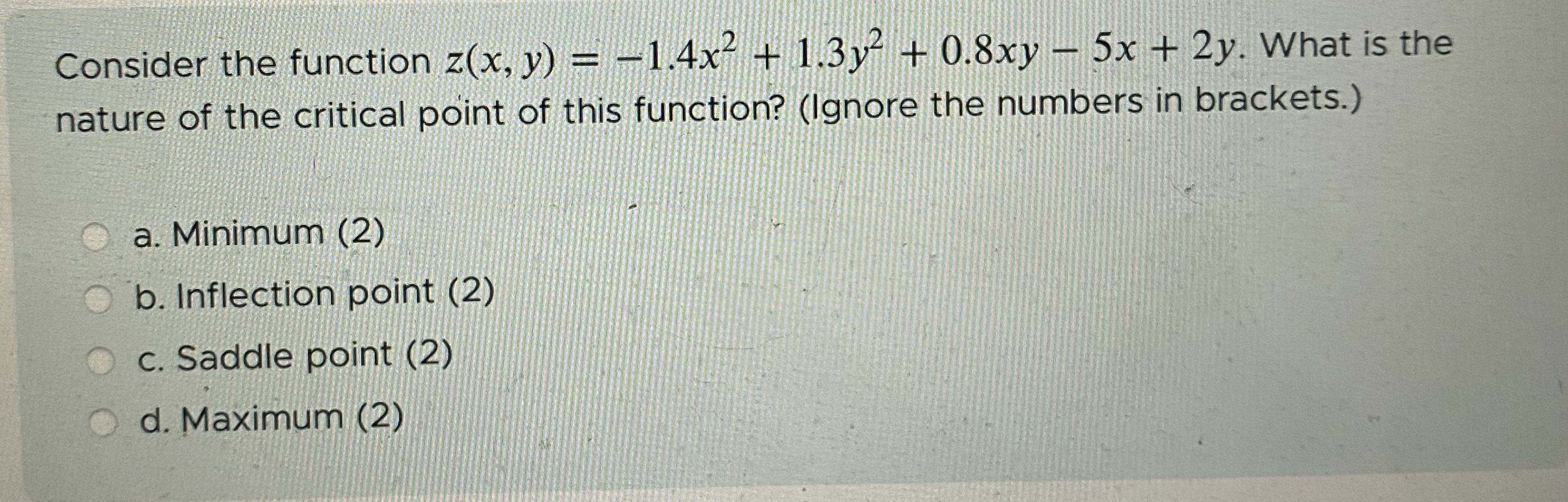 Solved Consider the function | Chegg.com