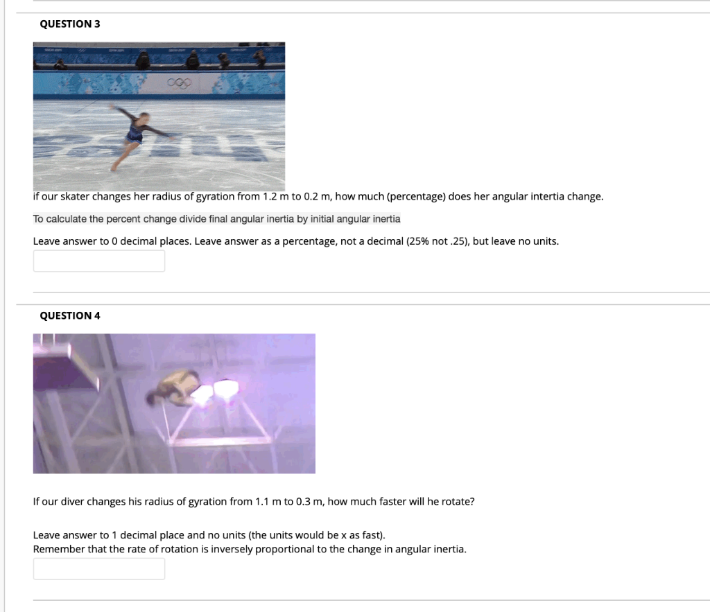 Solved QUESTION 3 if our skater changes her radius of | Chegg.com