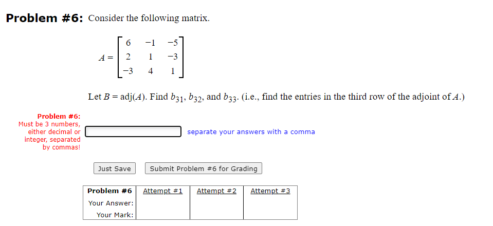 Solved Problem # 6: Consider the following | Chegg.com
