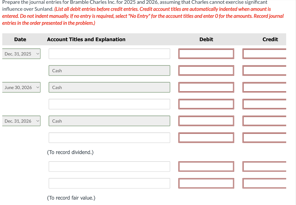 Solved Bramble Charles Inc. acquired 20% of the outstanding | Chegg.com