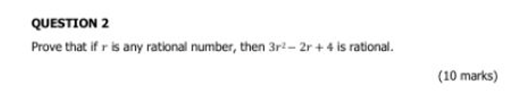 Solved QUESTION 2 Prove that if r is any rational number, | Chegg.com