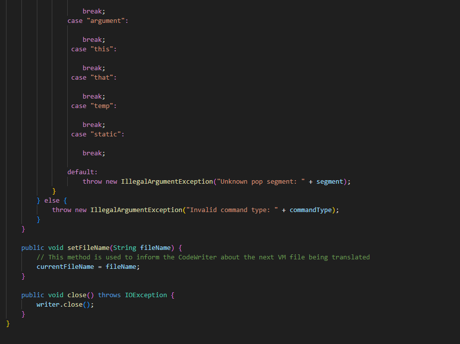 Solved in my CodeWriter.java, can you write the code for | Chegg.com Solved in my CodeWriter.java, can you write the code for | Chegg.com