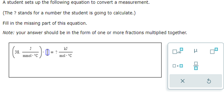 Solved A student sets up the following equation to convert a | Chegg.com
