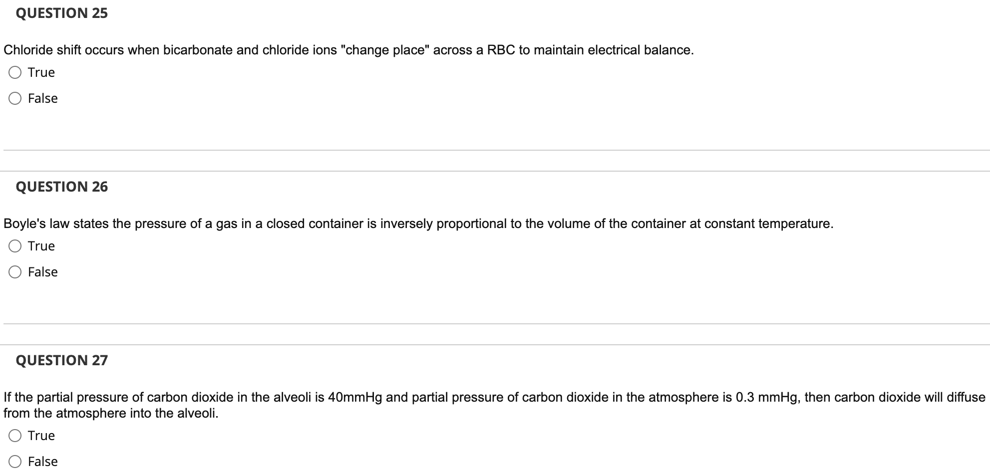 Solved QUESTION 25 Chloride shift occurs when bicarbonate | Chegg.com