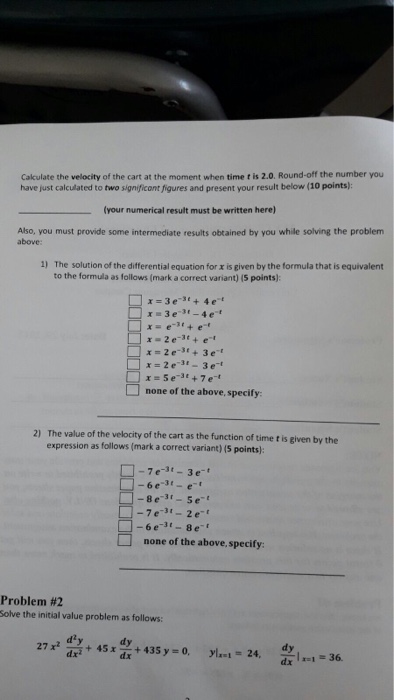 Solved Use your own paper sheets and your own calculator to | Chegg.com