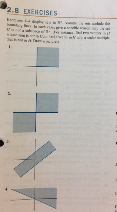 Solved 2.8 EXERCISES Exercises 1-4 display sets in R2. | Chegg.com