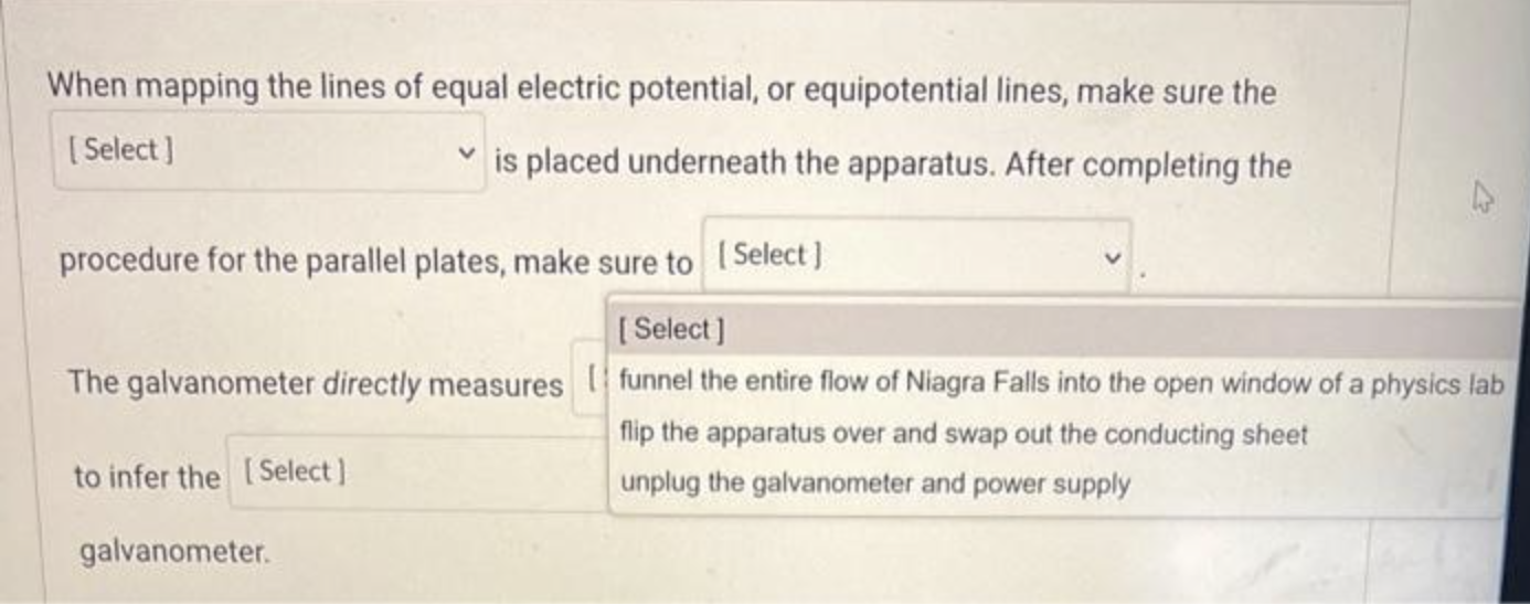 Solved When mapping the lines of equal electric potential, | Chegg.com
