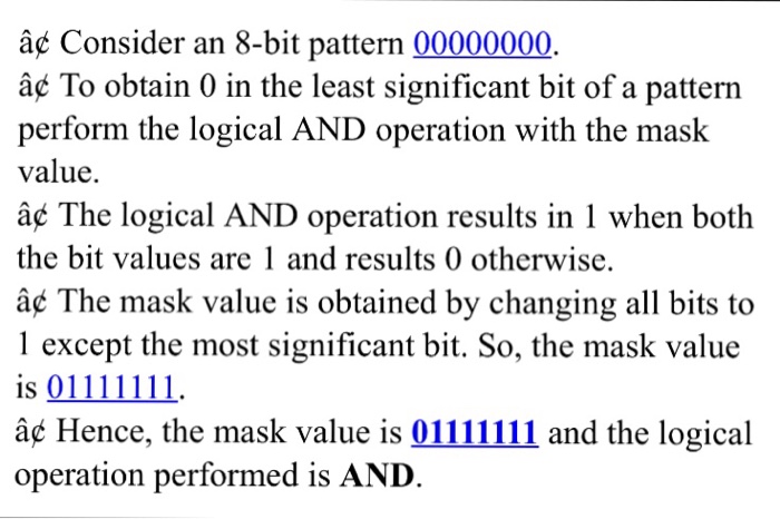 Consider an 8-bit pattern 00000000. To obtain 0 in | Chegg.com