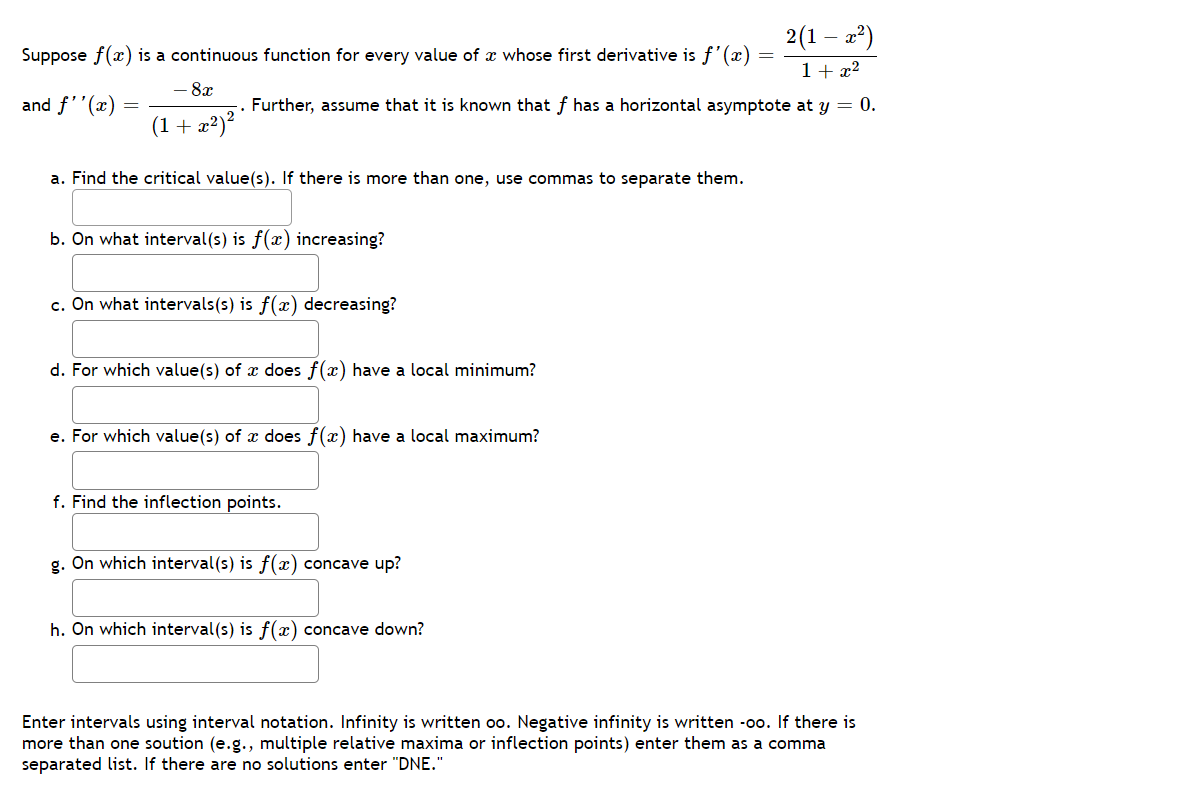 Solved Suppose f(x) is a continuous function for every value | Chegg.com