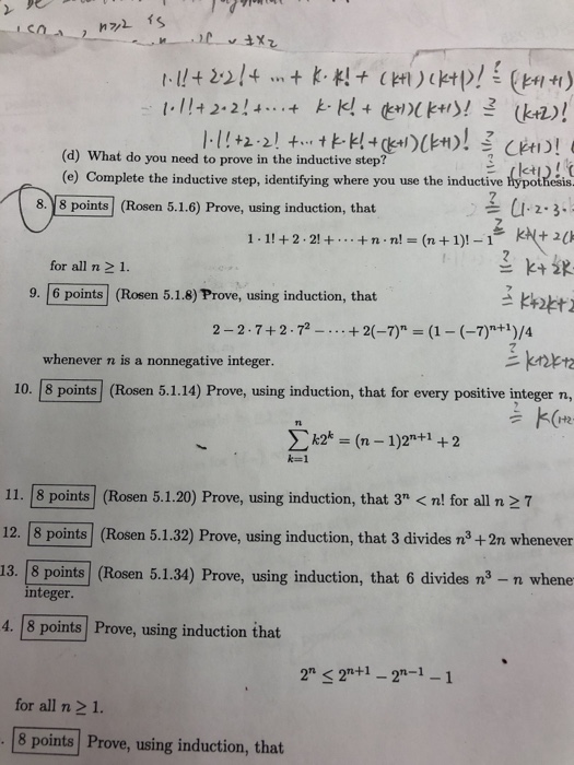 Solved (d) What do you need to prove in the inductive step? | Chegg.com