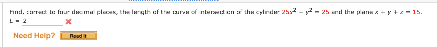 Solved Find, correct to four decimal places, the length of | Chegg.com