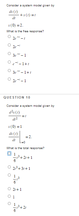 Solved Consider a system model given by | Chegg.com