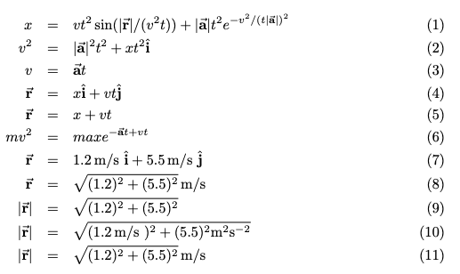 Solved In the following formulas v is a speed, that is, the | Chegg.com