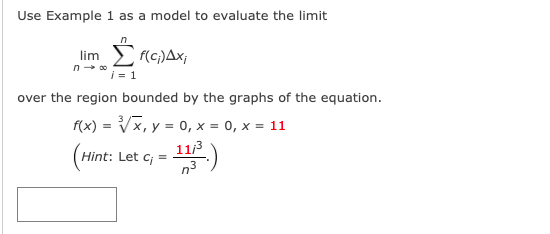 Solved Use Example 1 as a model to evaluate the limit Ś lim | Chegg.com