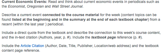 Solved Current Economic Events: Read and think about current | Chegg.com