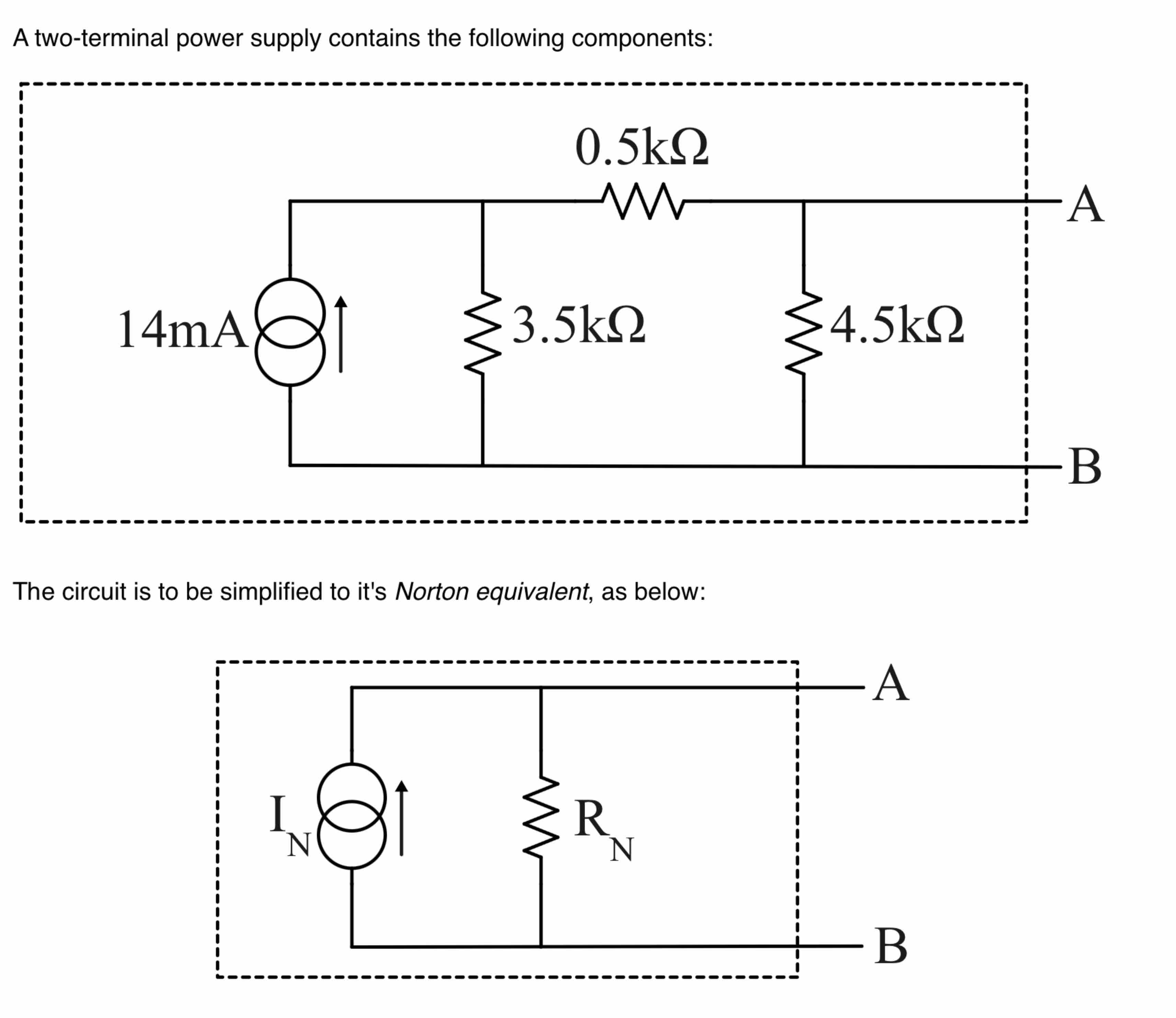 Solved A two-terminal power supply contains the following | Chegg.com