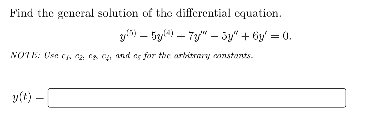 Solved Find the general solution of the differential | Chegg.com