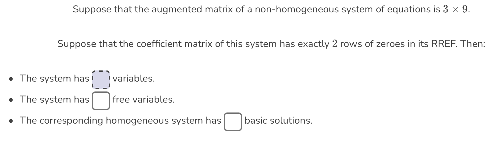 Solved Suppose that the augmented matrix of a | Chegg.com