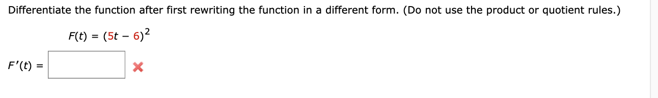 Solved Differentiate the function after first rewriting the | Chegg.com