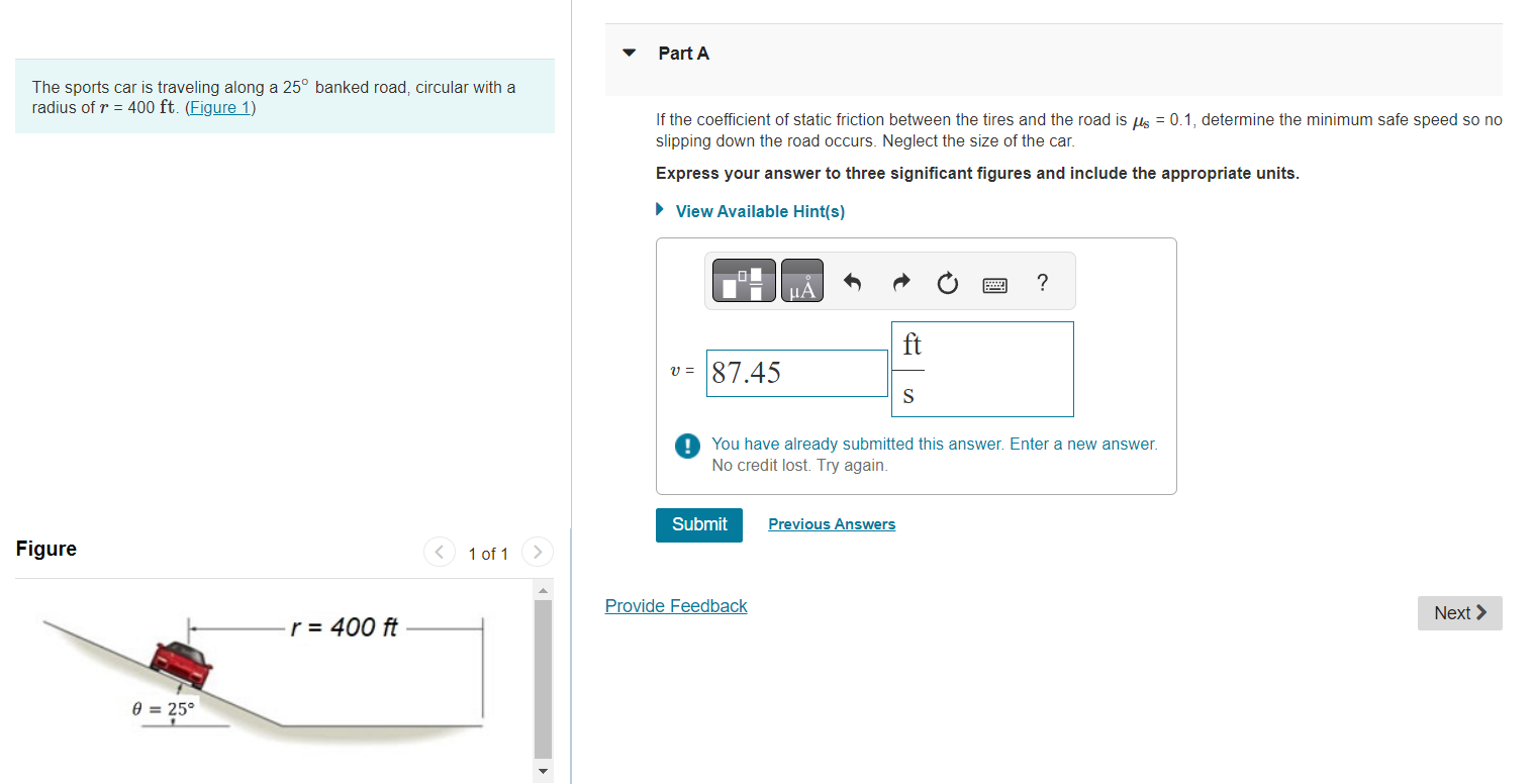 Solved THE ANSWER is not 87.45 or closer. I have been trying | Chegg.com