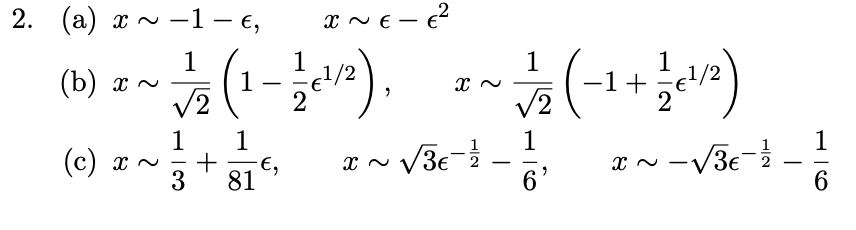 2. Find a two-term asymptotic expansion, for small €, | Chegg.com