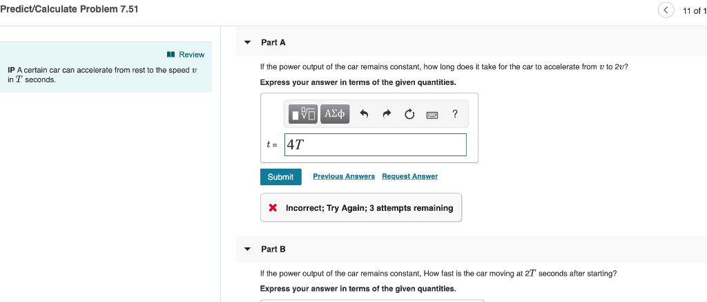 Solved Predict/Calculate Problem 7.51 11 of Part A Review If | Chegg.com