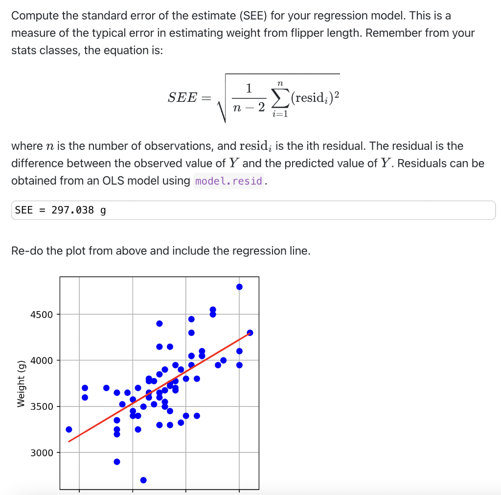 Solved Uses the palmer penguins data set Here is the code I | Chegg.com