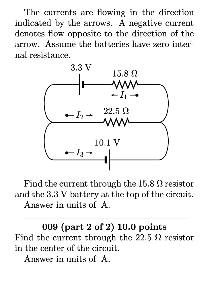 Solved The currents are flowing in the direction indicated | Chegg.com