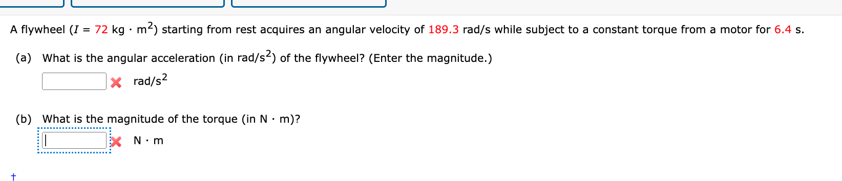 Solved A flywheel (I=72 kg⋅m2) starting from rest acquires | Chegg.com