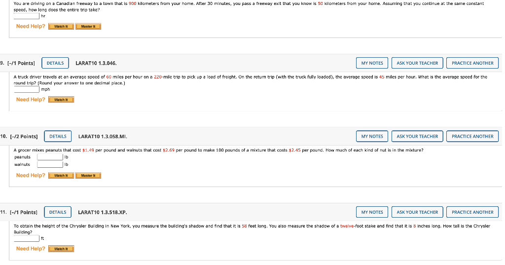 Solved 5. (-/1 Points] DETAILS LARAT10 P.5.073. MY NOTES ASK | Chegg.com