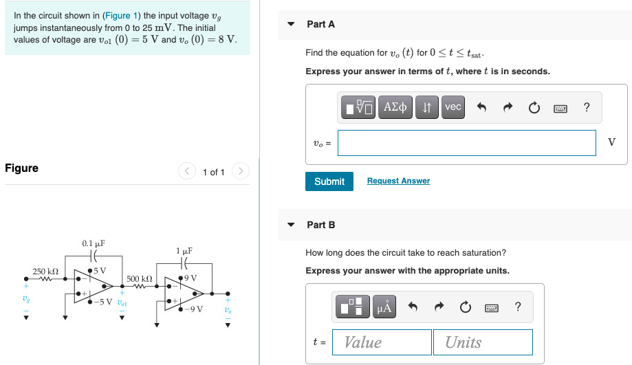Solved In the circuit shown in (Figure 1) the input voltage | Chegg.com