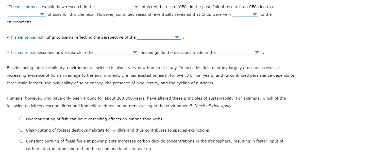 Give me an example of 1These sentences explain how | Chegg.com