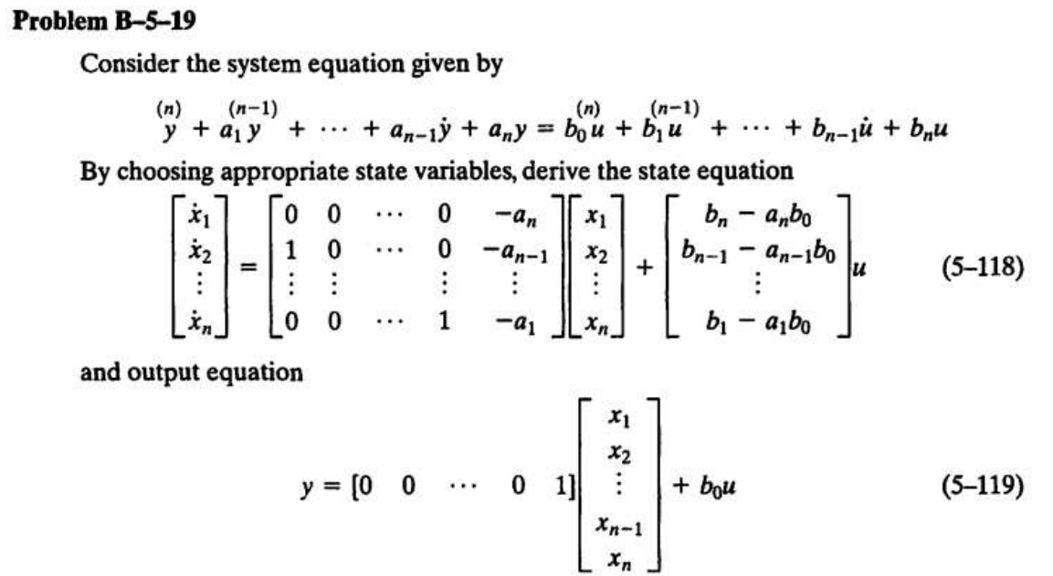 Solved Problem B-5-19Consider the system equation given | Chegg.com