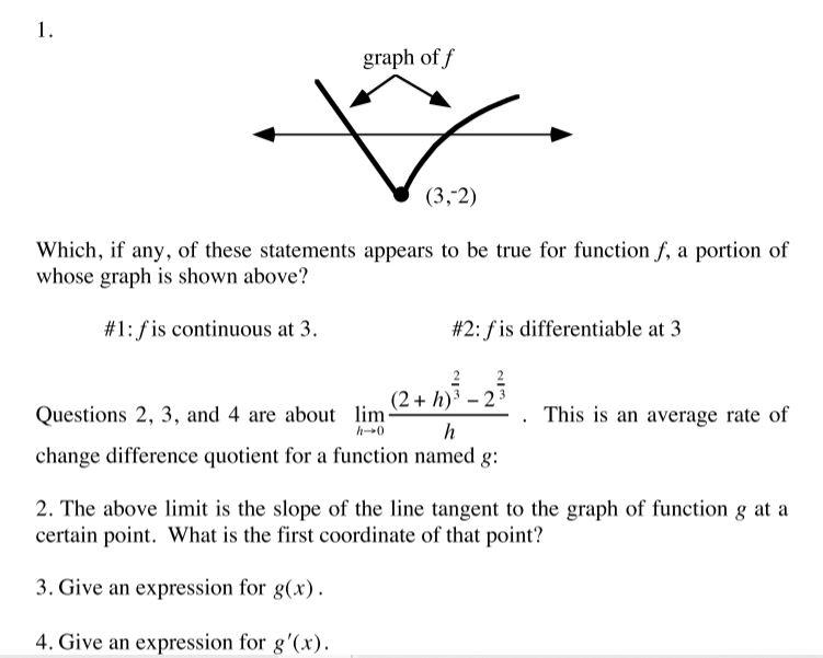 Solved 1. graph of f (3,-2) Which, if any, of these | Chegg.com