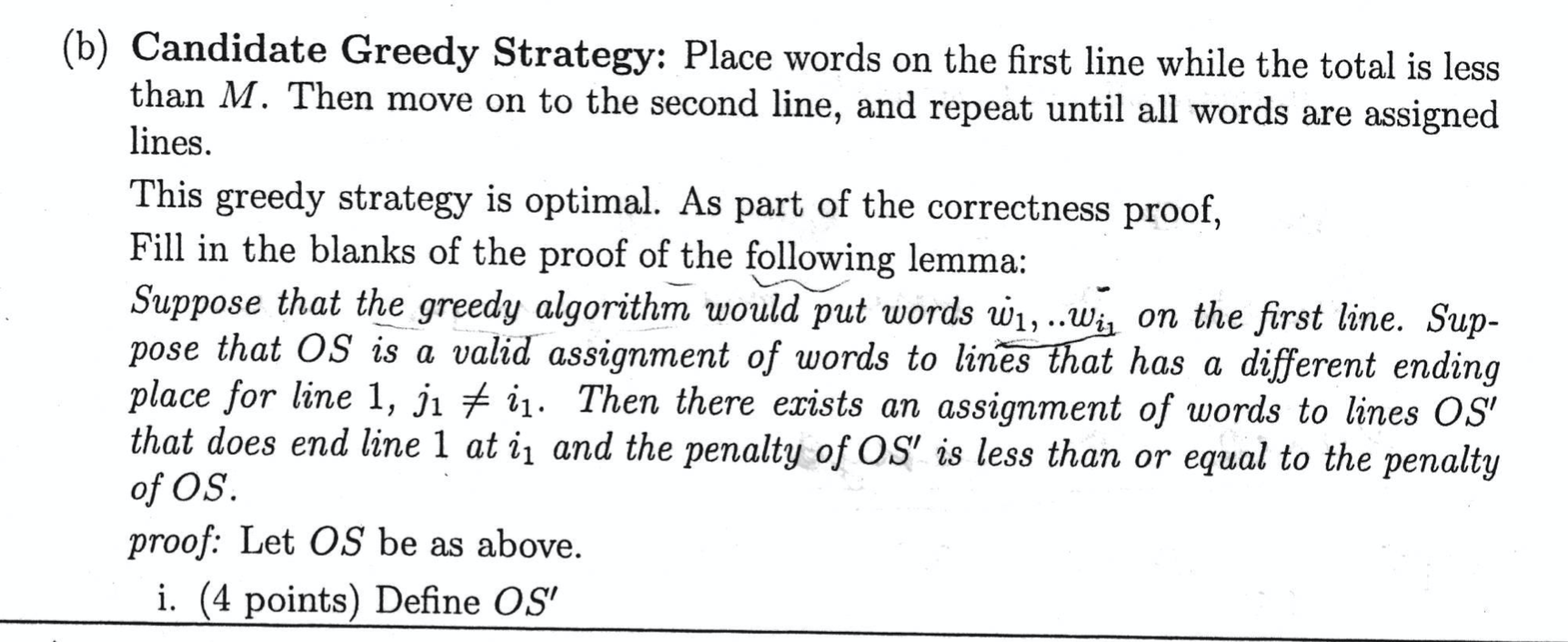 Objective:(2 points) (b) Candidate Greedy | Chegg.com