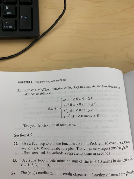 Solved 3 Pgdn Enter Delete Chapter 4 Programming With Matlab