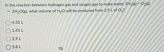Solved In the reaction between hydrogen gas and oxygen gas | Chegg.com
