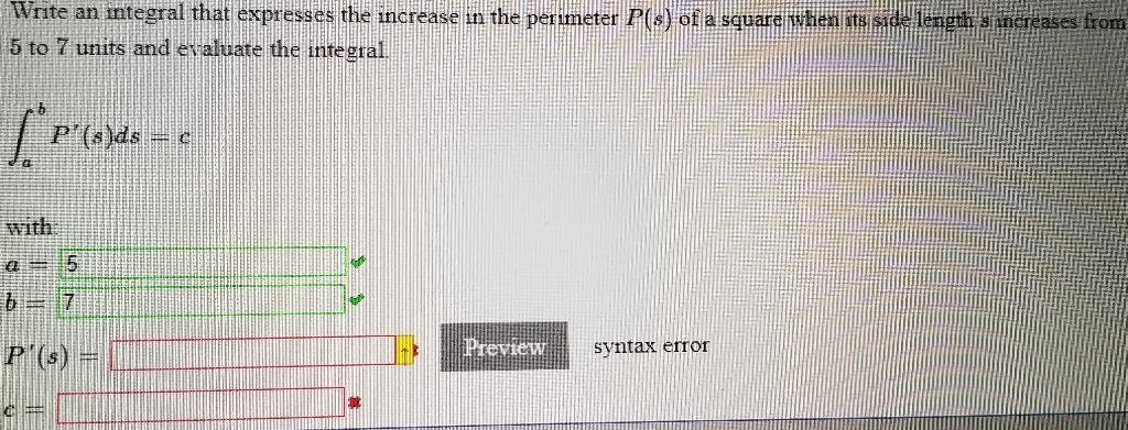 Solved Write an integral that quantifies the change in the | Chegg.com