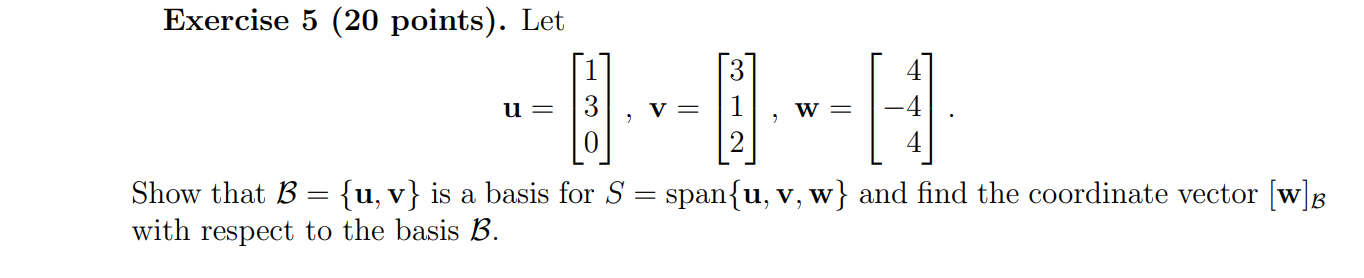 Solved Exercise 5 (20 ﻿points). | Chegg.com