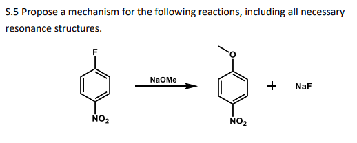 Solved S.5 Propose a mechanism for the following reactions, | Chegg.com