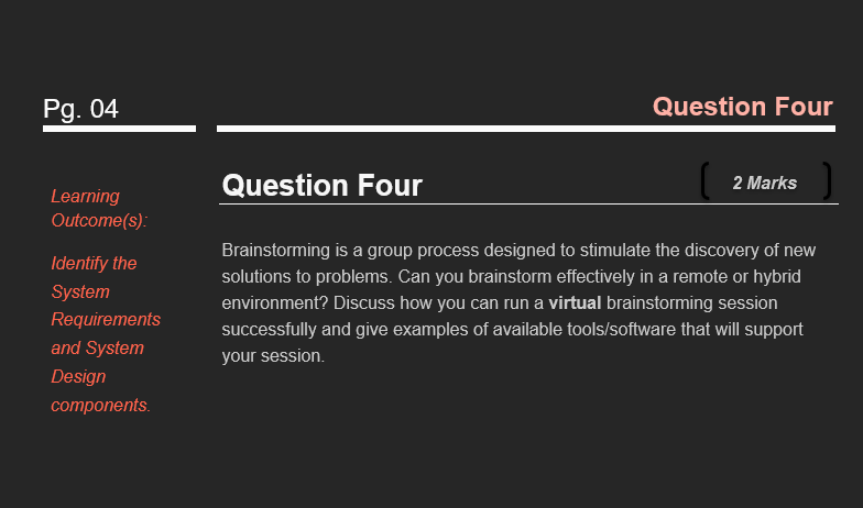 Solved Brainstorming is a group process designed to | Chegg.com