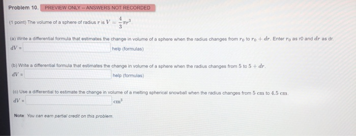 Solved PREVIEW ONLY-ANSWERS NOT RECORDED Problem 9. (1 | Chegg.com