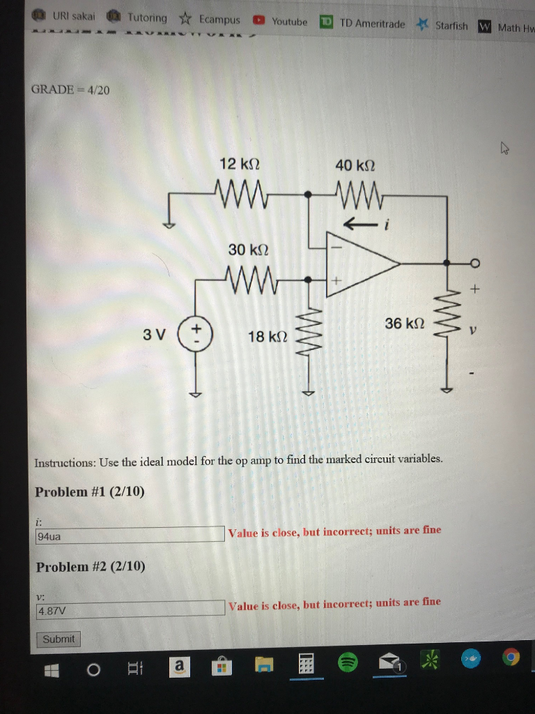 Solved Instructions: Use the ideal model for the op amp to | Chegg.com