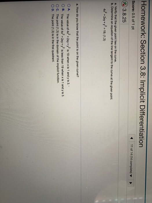 Solved Homework: Section 3.8: Implicit Differentiation | Chegg.com