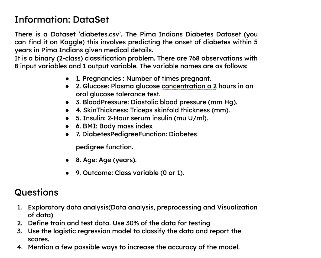 Solved Information: DataSet There is a Dataset | Chegg.com